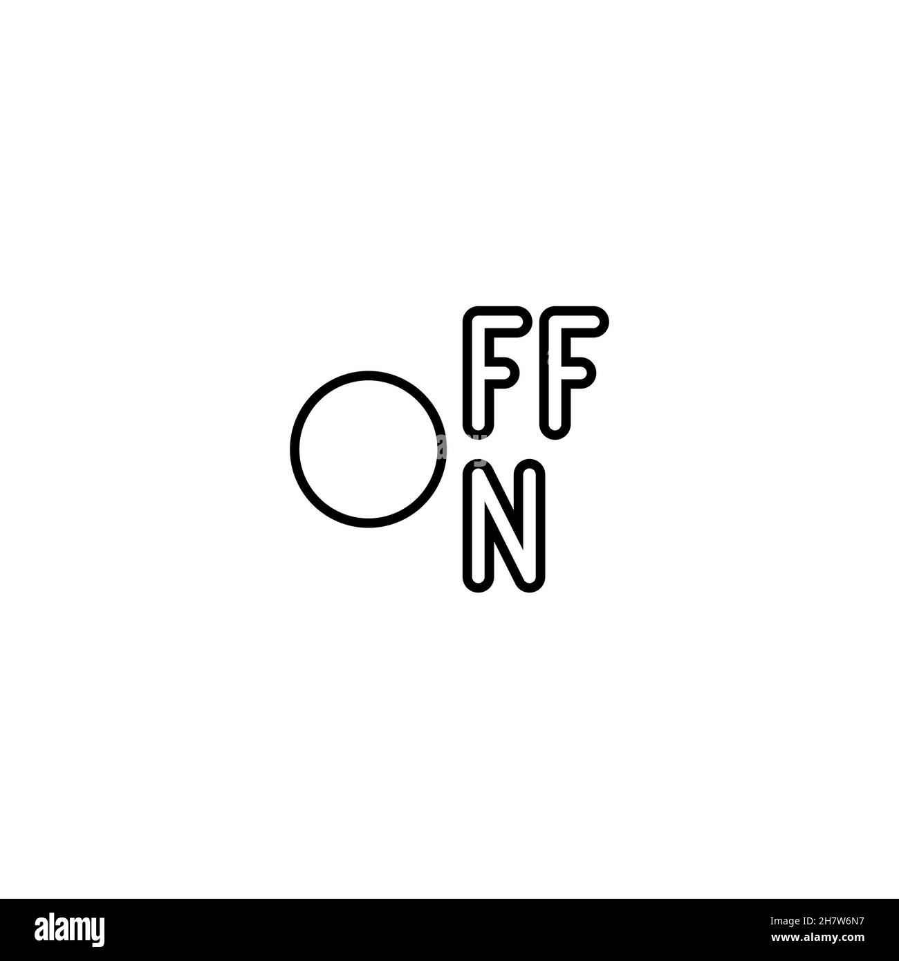On and off line icon. Simple style poster background symbol. Push ...