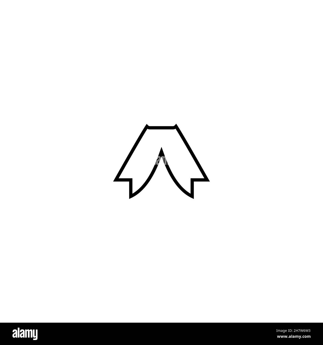 Pant line icon. Simple style unisex fashion poster background symbol ...