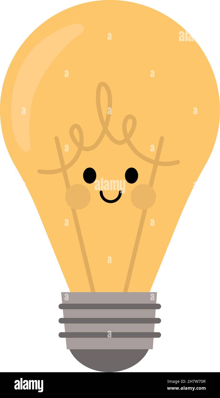 light bulb kawaii Stock Vector Image & Art - Alamy