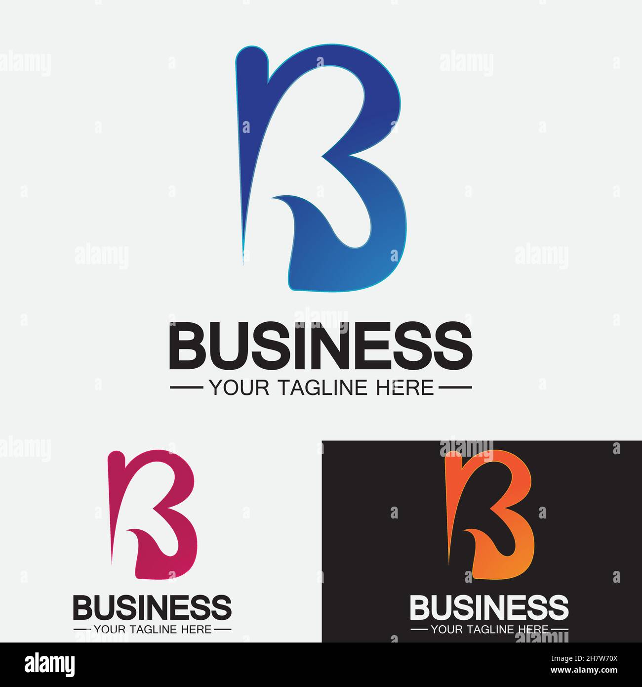 Abstract letter b logo vector. B logo symbol icon design template Stock ...