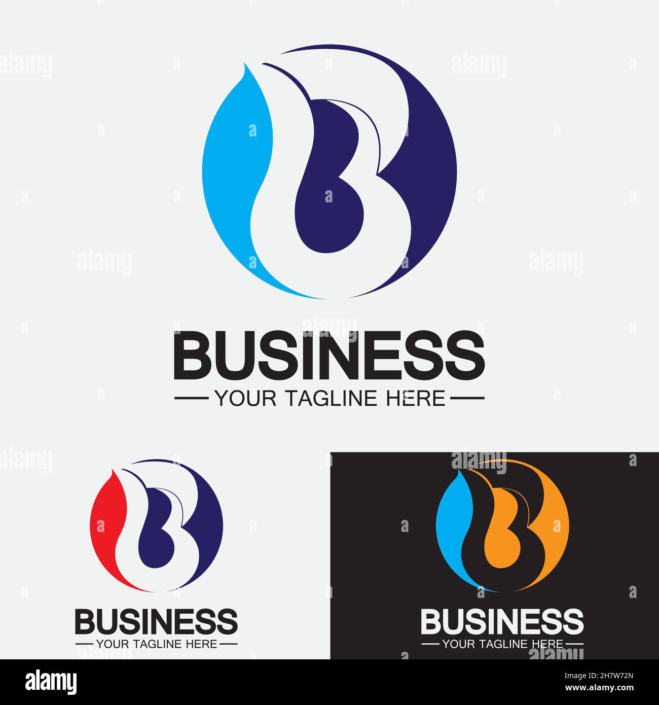 Abstract letter b logo vector. B logo symbol icon design template Stock ...