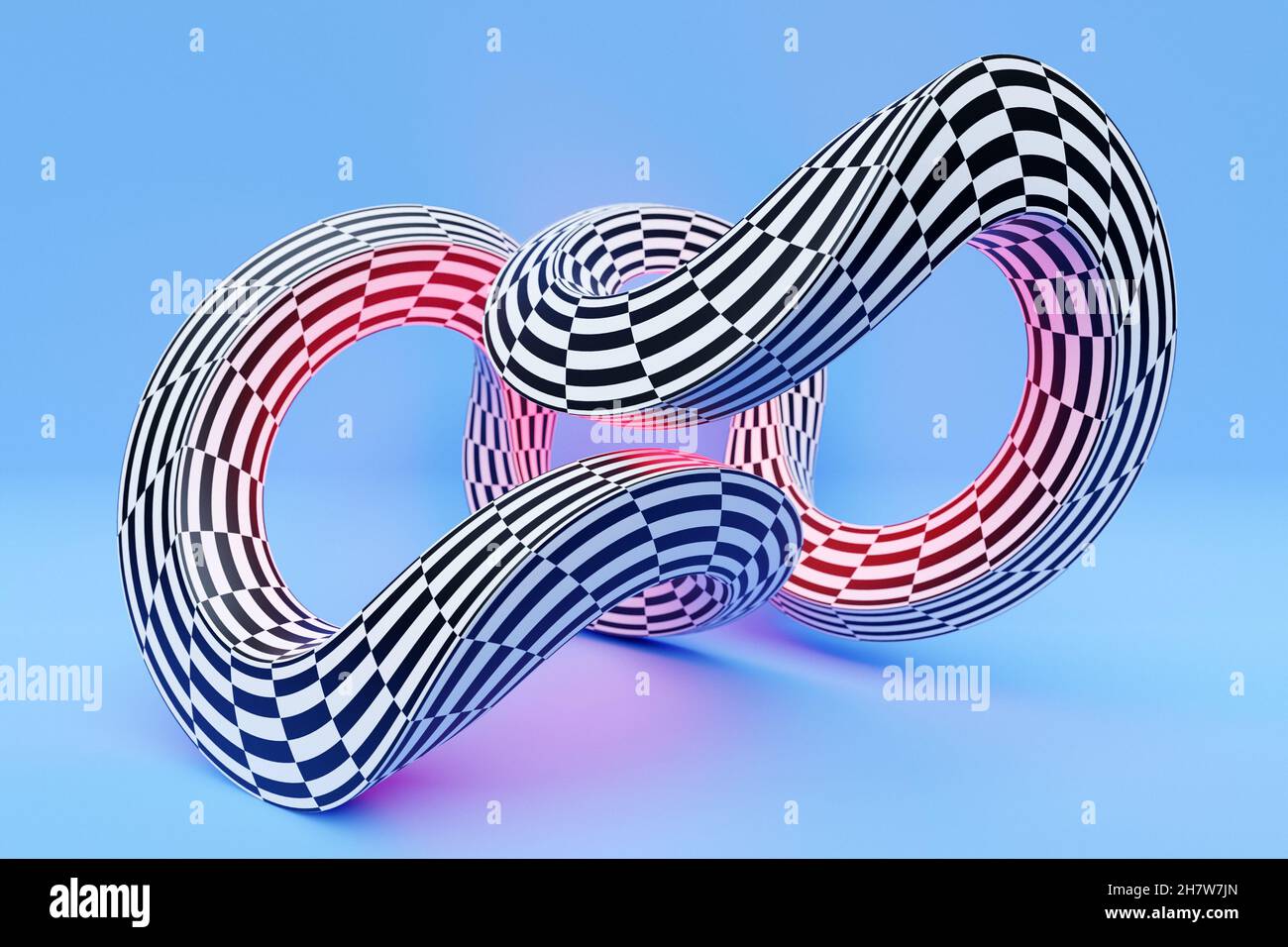 3d illusion isometric abstract shapes colorful shapes intertwined Stock ...