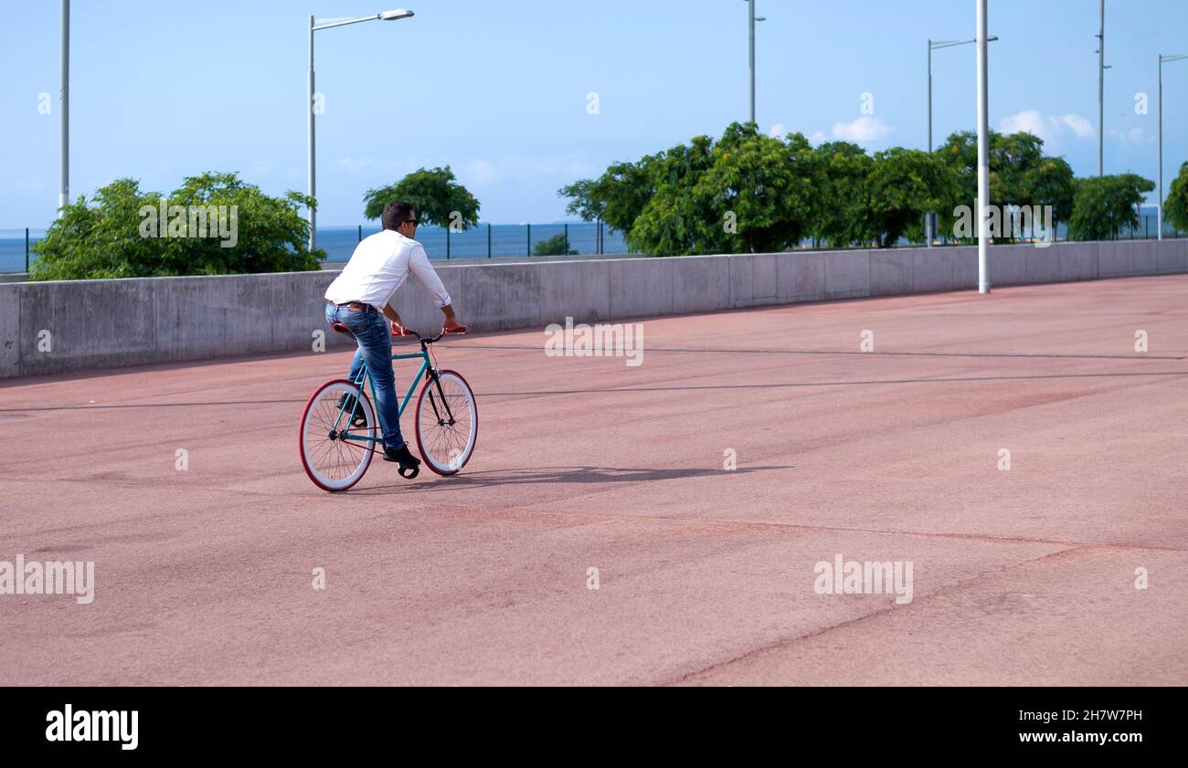 Biker riding on modern sport hi-res stock photography and images - Alamy