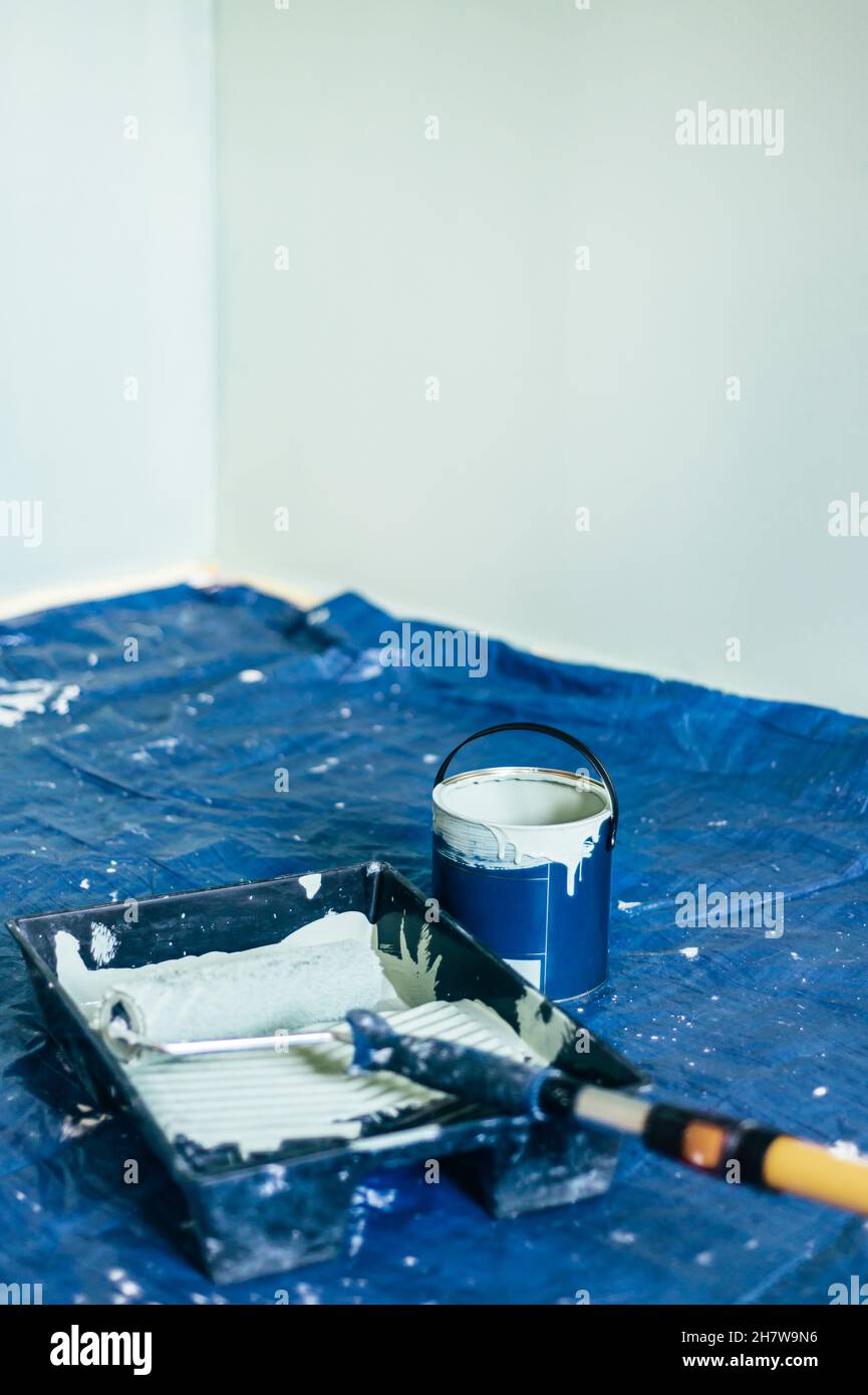 Man is painting wall Stock Photo - Alamy