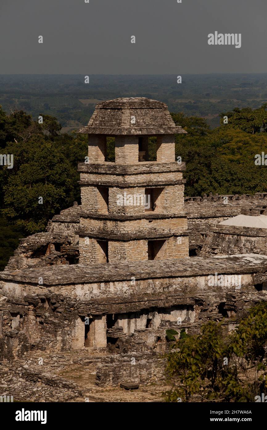 ancient mayan bas relief carvings and sculpture located on The palace ...