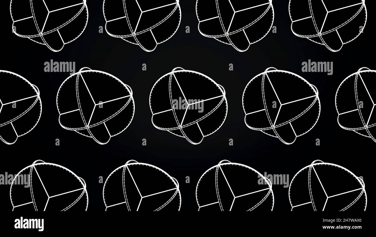 Animation Of Intersecting White Circles Abstract Animation Of Rotating Complex Geometric Shapes