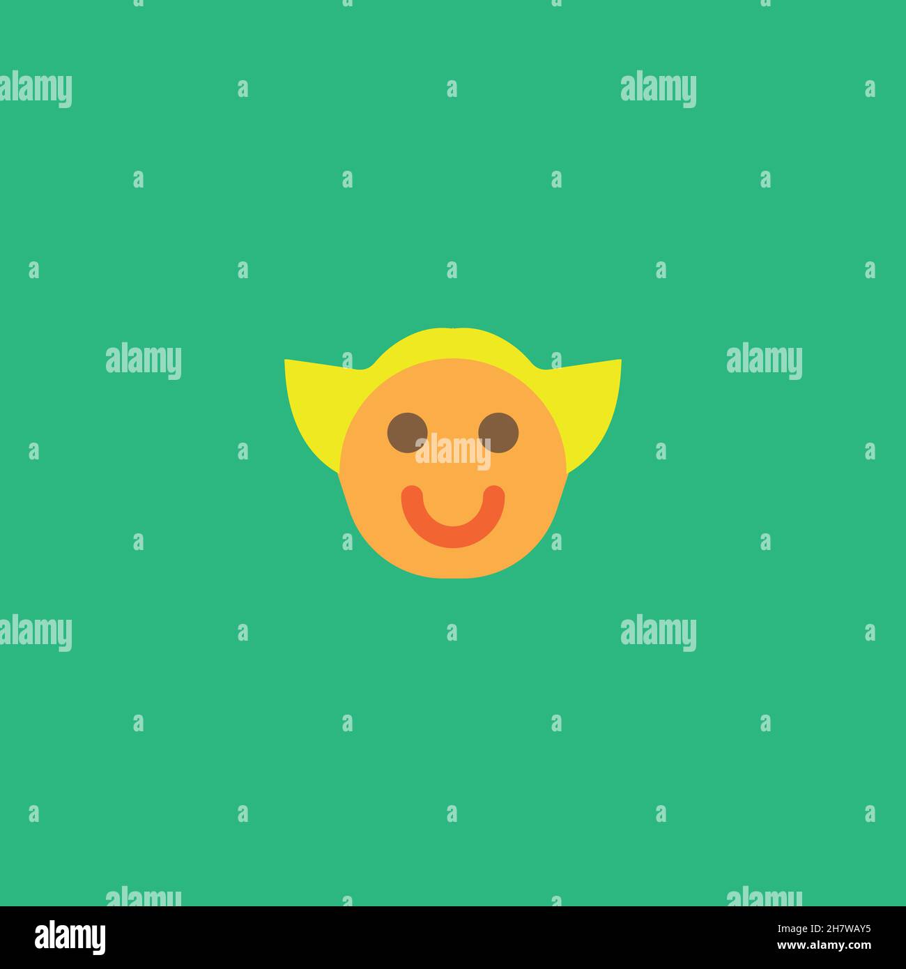 Emoji emoticon smiley vector set girl hi-res stock photography and ...