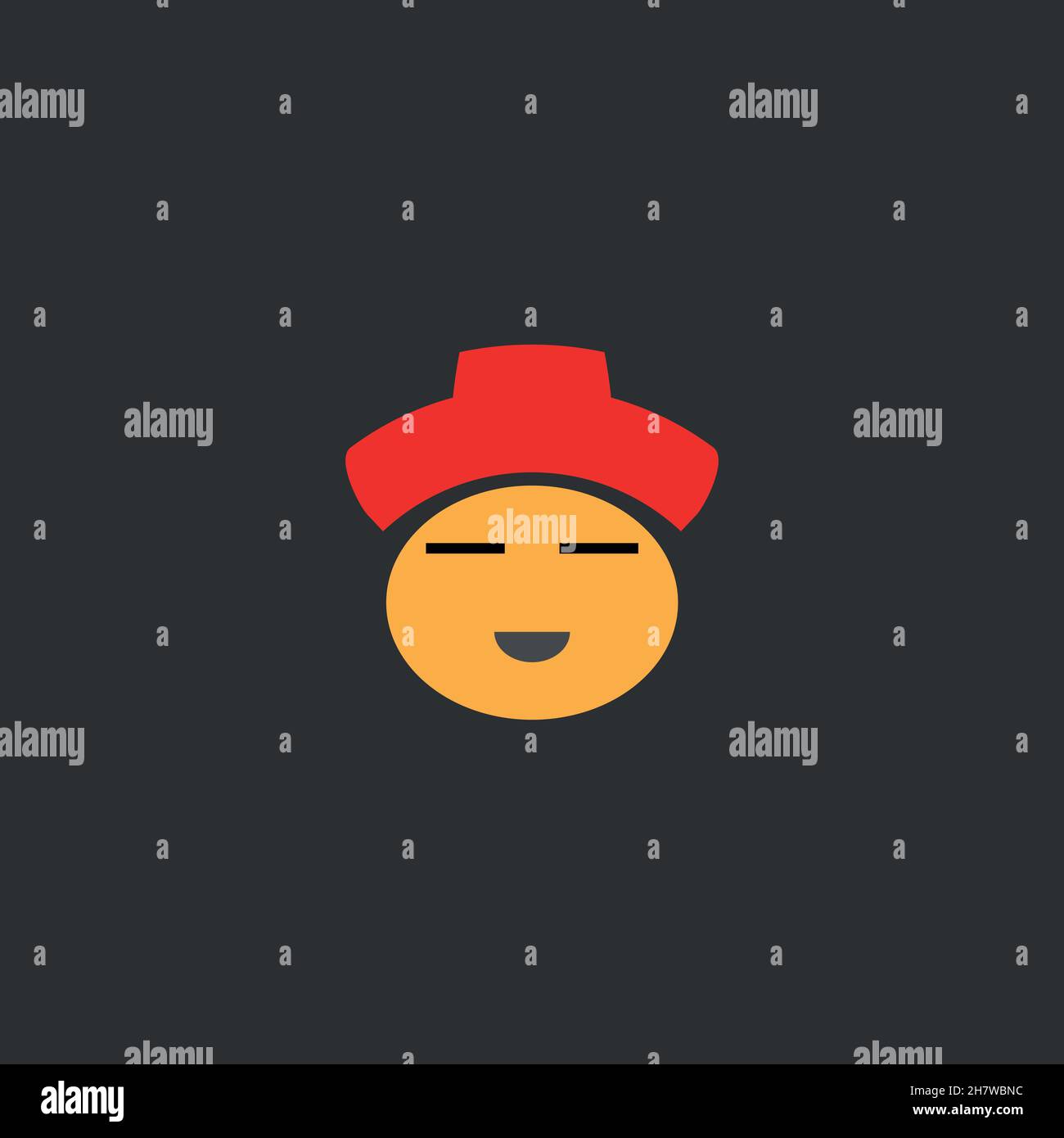 Japanese emoji flat icon. Simple style Chinese face symbol. Logo design ...