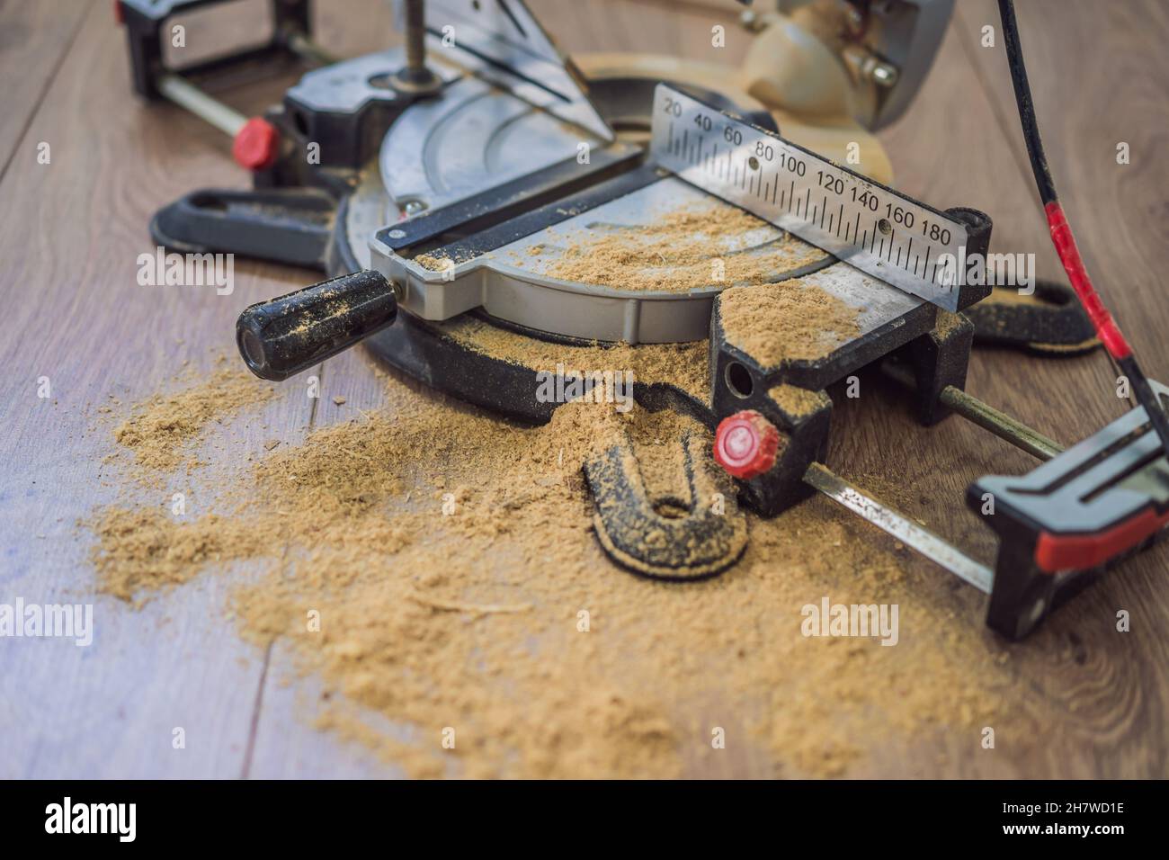 Electrical saw with circular blade for wood Stock Photo - Alamy