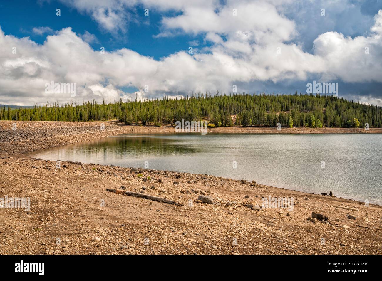 Dam at Grassy Lake Reservoir, Caribou Targhee National Forest, Greater ...