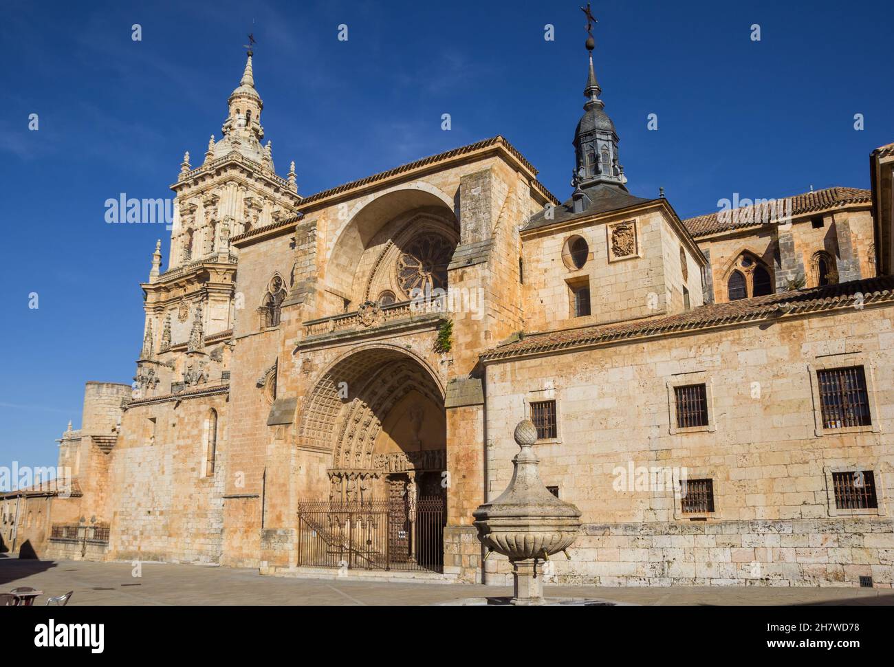 Historic cathedral on the central square of Burgo de Osma, Spain Stock ...