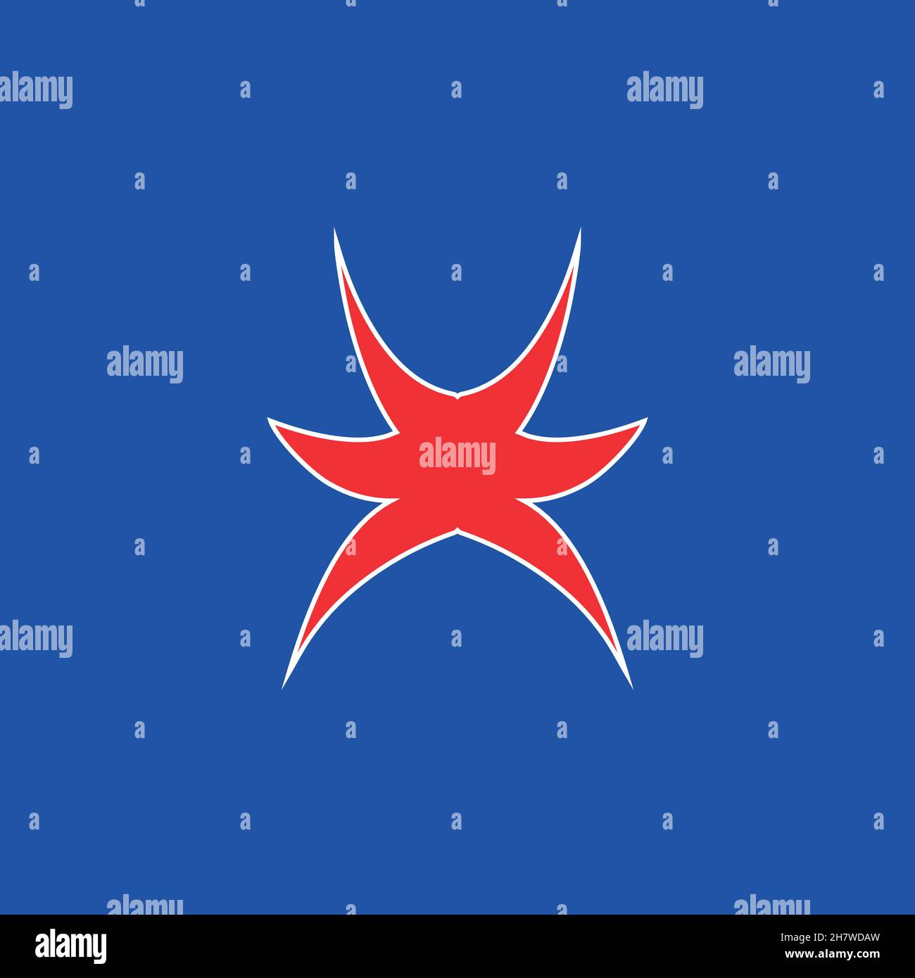 Sea star flat icon. Simple style ocean animal symbol. Sea fish sign ...