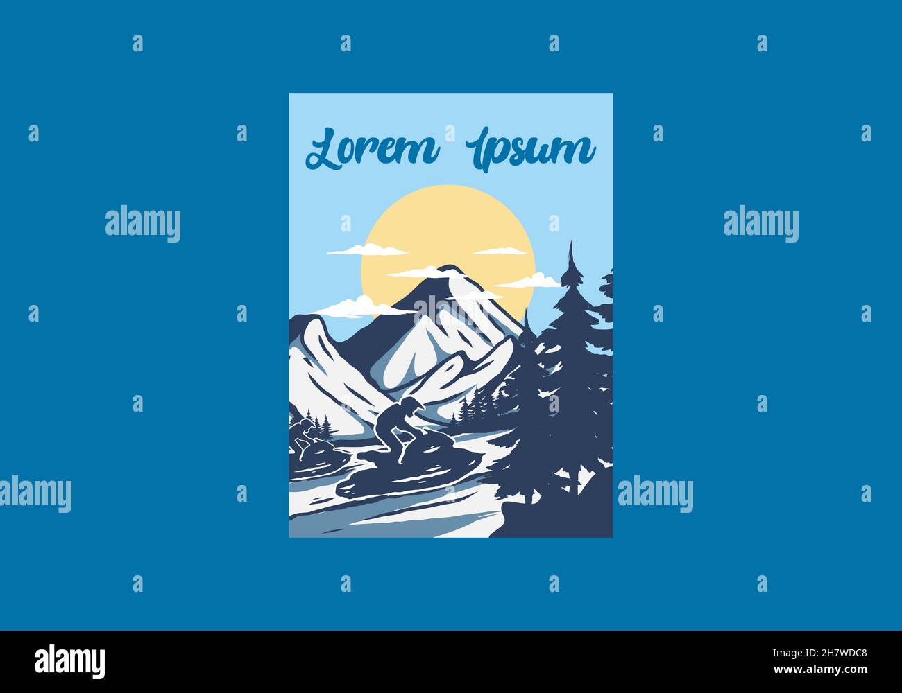 Snow jet ski illustration graphic design Stock Vector Image & Art - Alamy