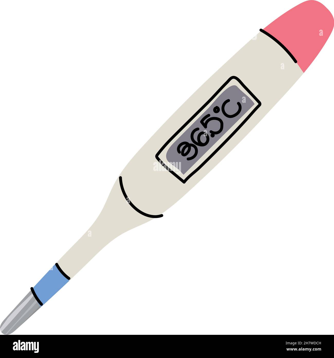 digital thermometer illustration Stock Vector Image & Art - Alamy