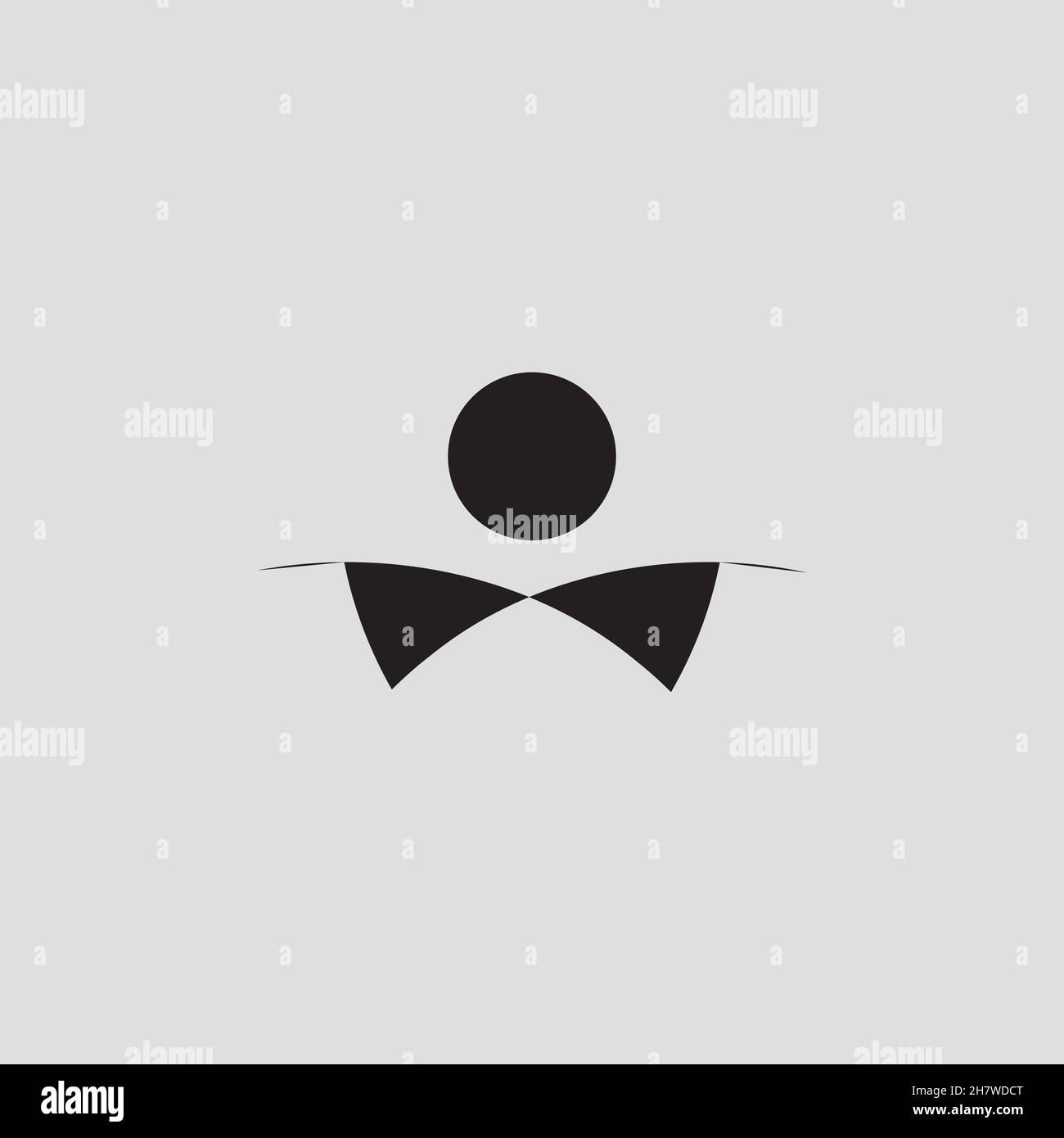 User line icon. Simple style social media profile photo symbol. Fake ...