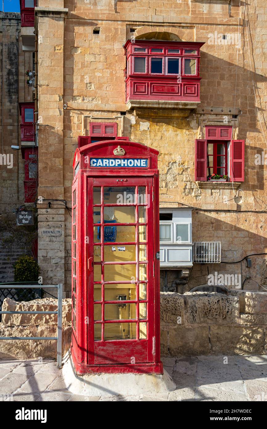 Valetta malta phone box hi-res stock photography and images - Alamy