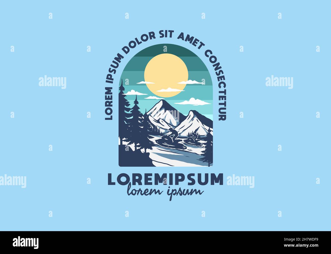 Snow jet ski illustration graphic design Stock Vector Image & Art - Alamy