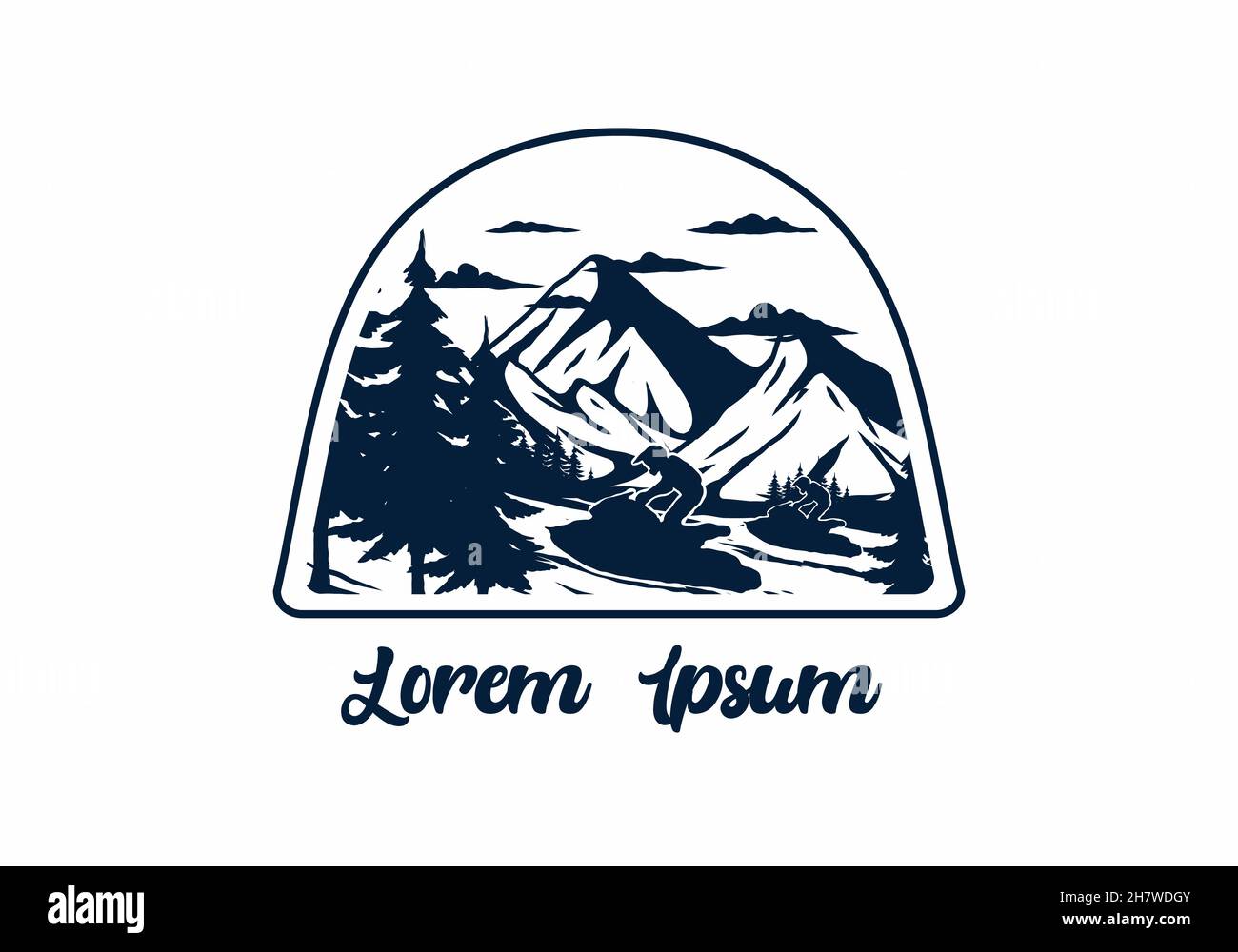 Snow jet ski illustration graphic design Stock Vector Image & Art - Alamy