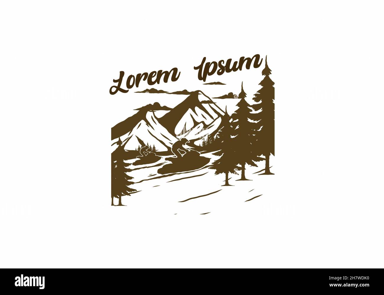 Snow jet ski illustration graphic design Stock Vector Image & Art - Alamy