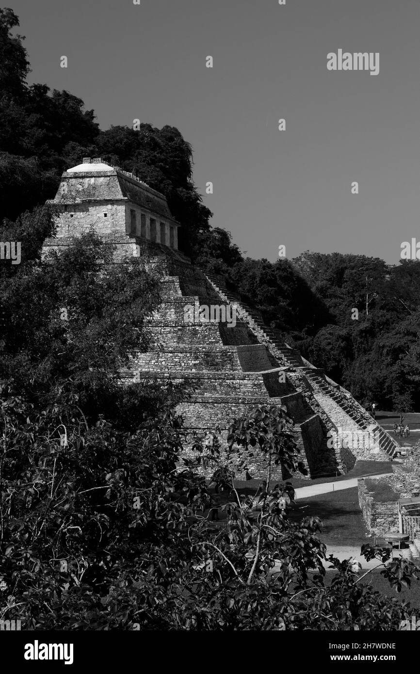 Temple of the Inscriptions at Palenque, Chiapas, Mexioc is an ancient ...