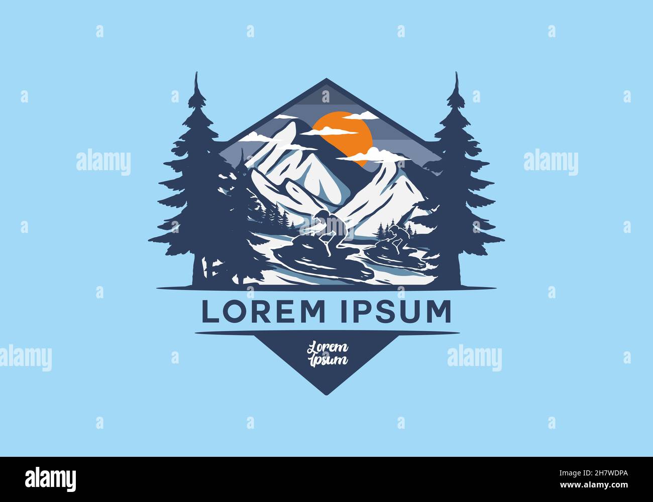 Snow jet ski illustration graphic design Stock Vector Image & Art - Alamy