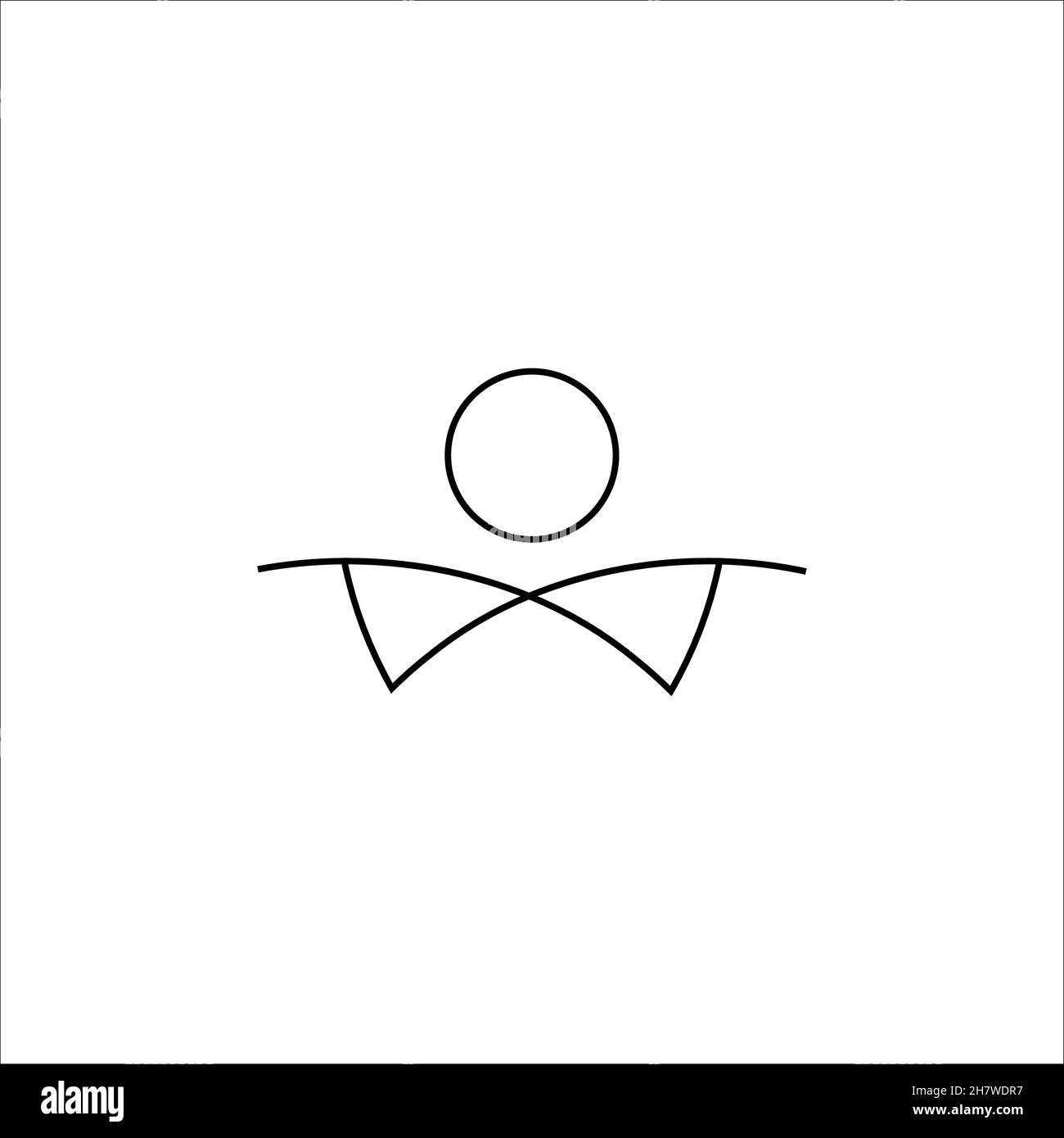 User line icon. Simple style social media profile photo symbol. Fake ...