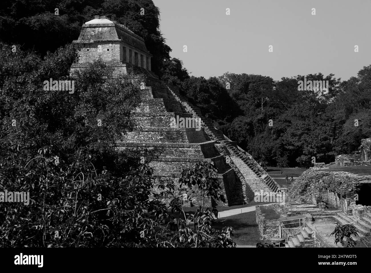 Temple of the Inscriptions at Palenque, Chiapas, Mexioc is an ancient ...