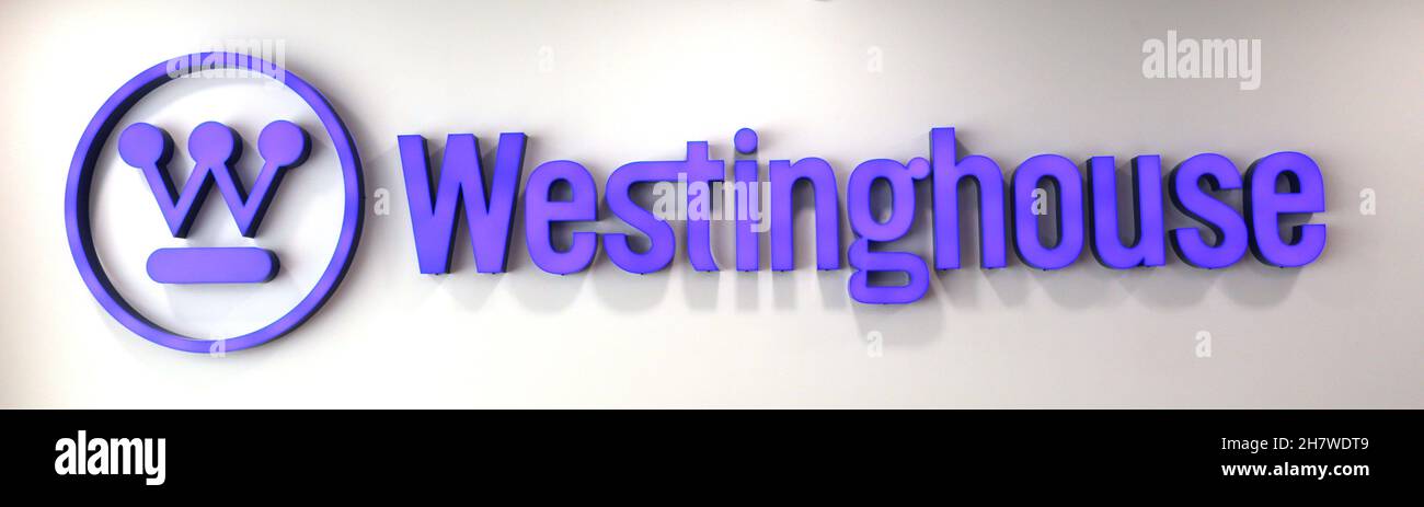 Cracow. Krakow. Poland. Westinghouse company sign and logo Stock Photo ...