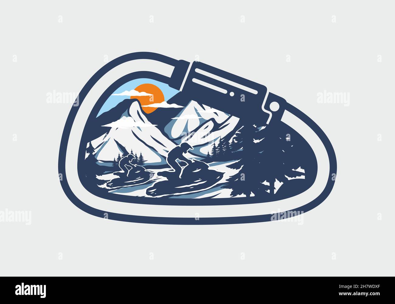 Snow jet ski illustration graphic design Stock Vector Image & Art - Alamy