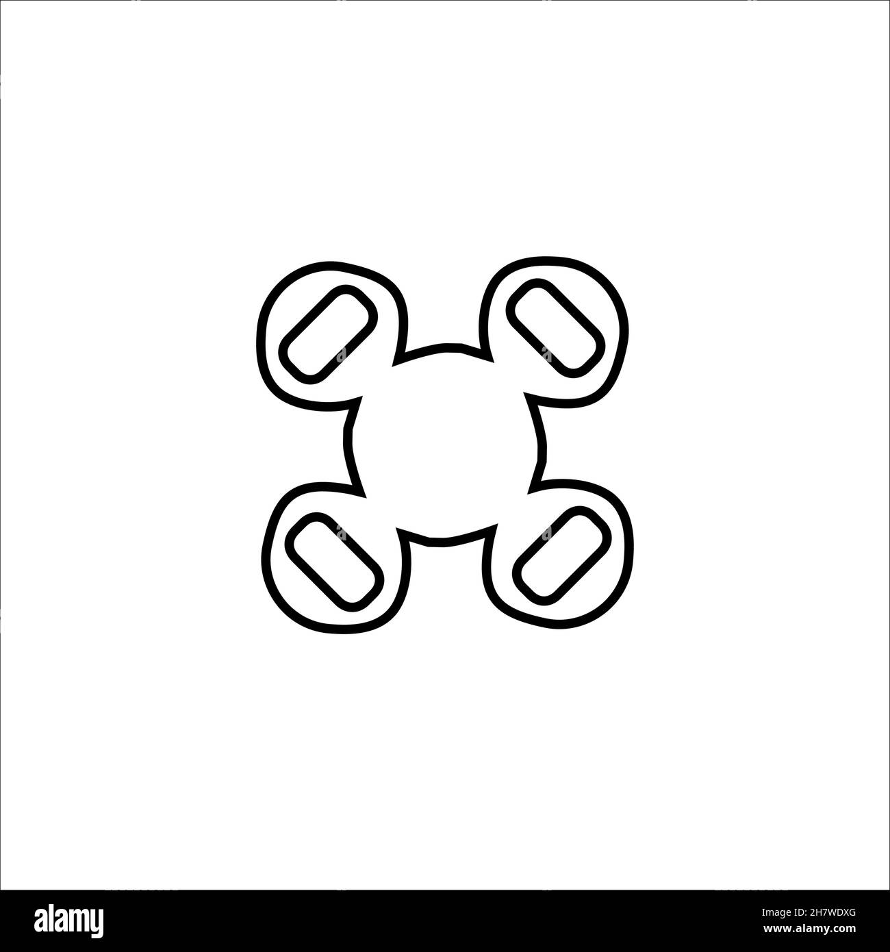 Drone line icon. Simple style drone cargo company poster background ...