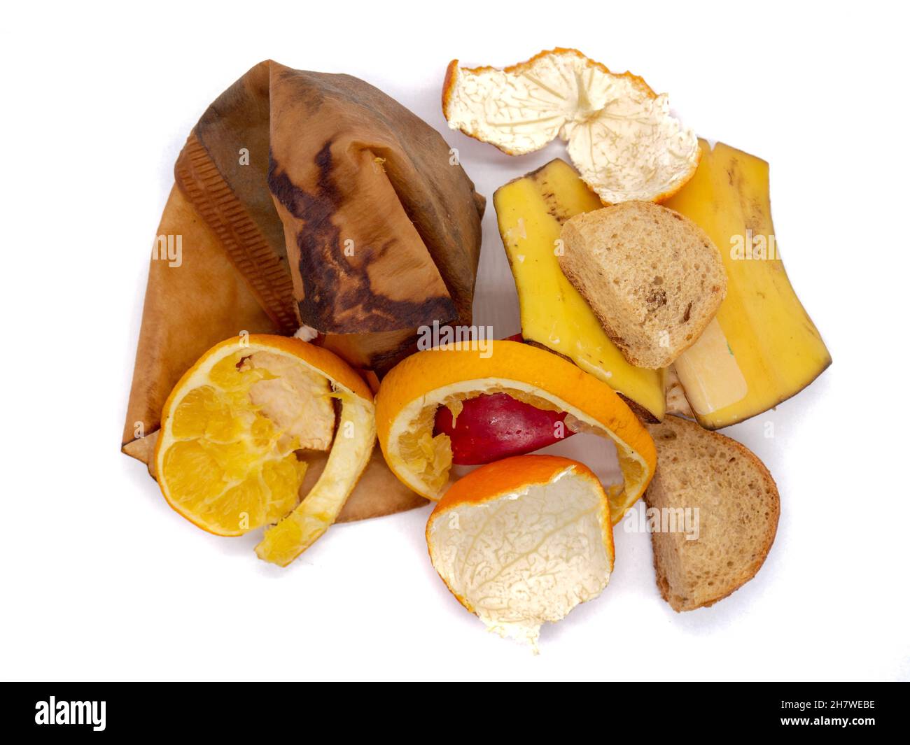 Organic waste isolated on white background Stock Photo - Alamy