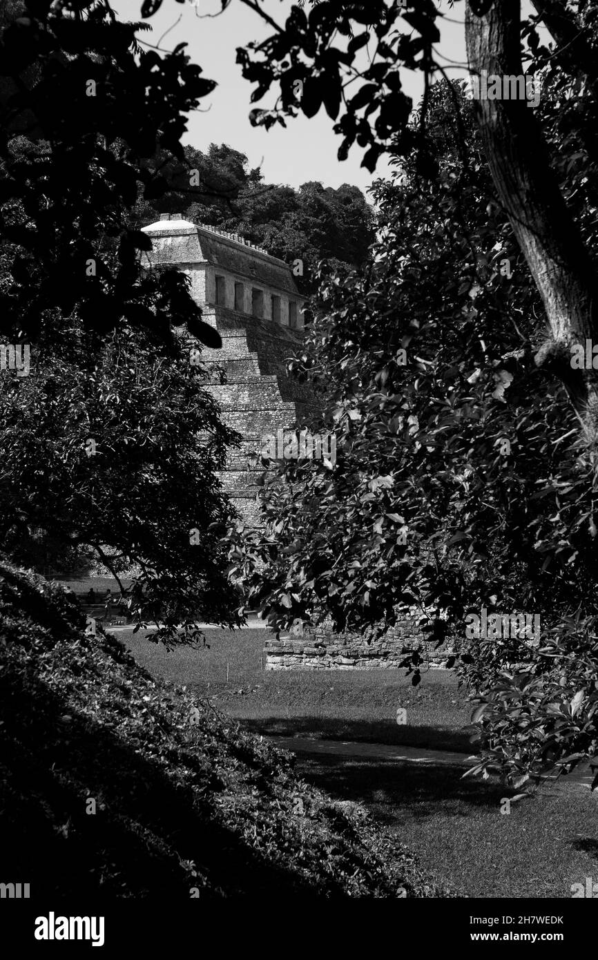 Temple of the Inscriptions at Palenque, Chiapas, Mexioc is an ancient ...