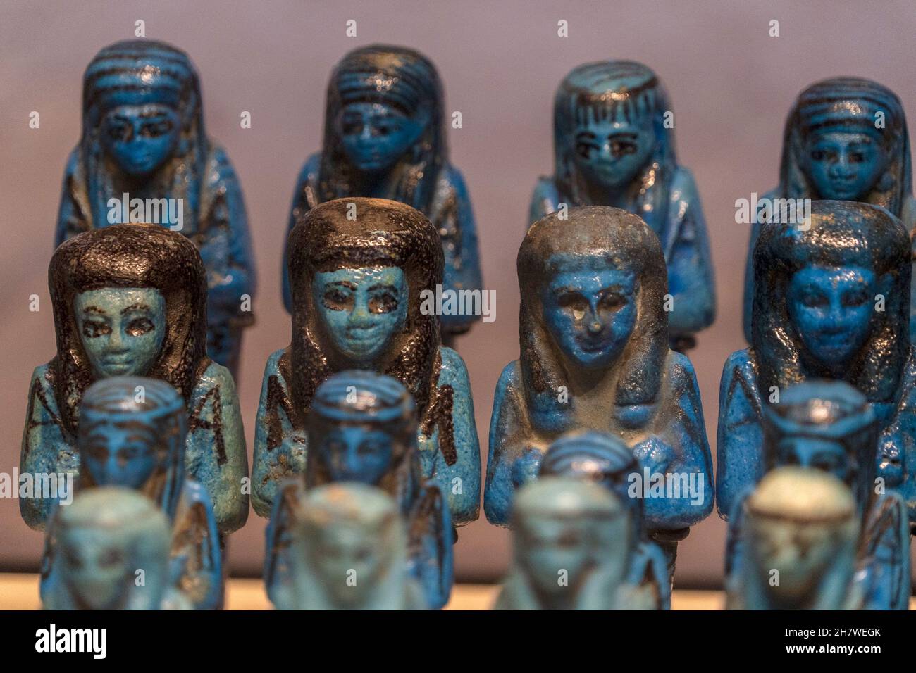 blue servant army egyptian tomb small statue Stock Photo - Alamy