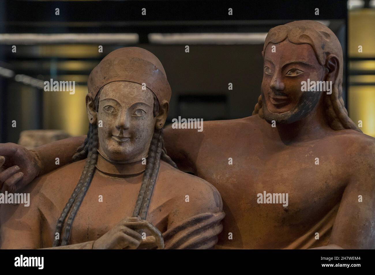 Etruscan Sarcophagus of the Spouses husband and wife lovers bride and ...