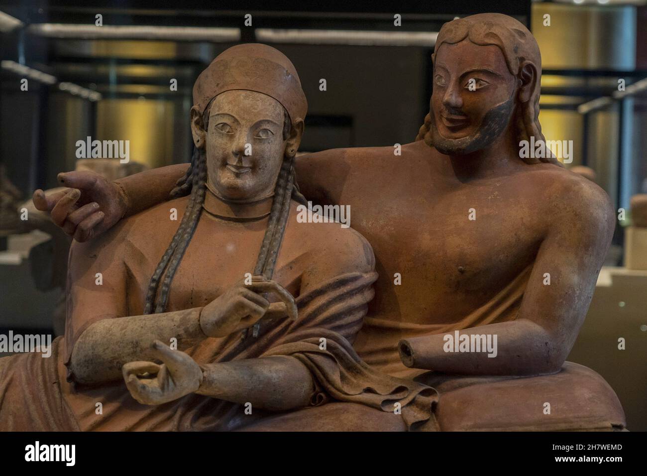 Etruscan Sarcophagus of the Spouses husband and wife lovers bride and ...