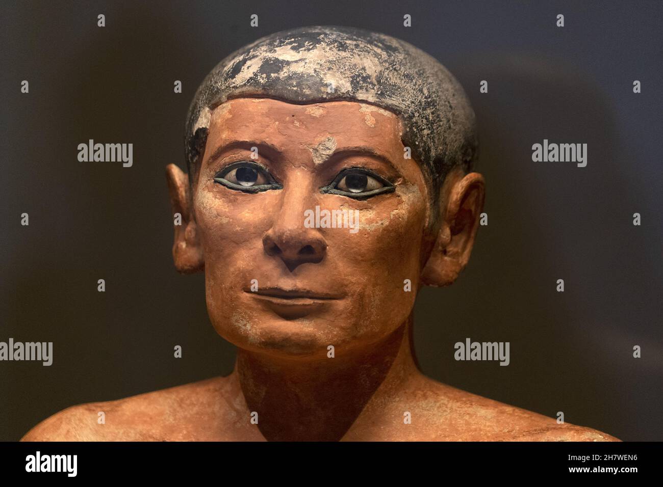 beautiful art statuette form ancient egypt the scriba scribe Stock ...