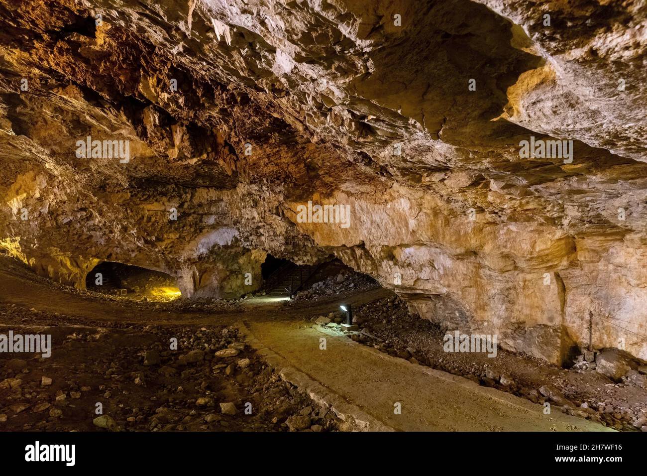 Jerusalem, Israel - October 14, 2017: Underground halls and passages of ...