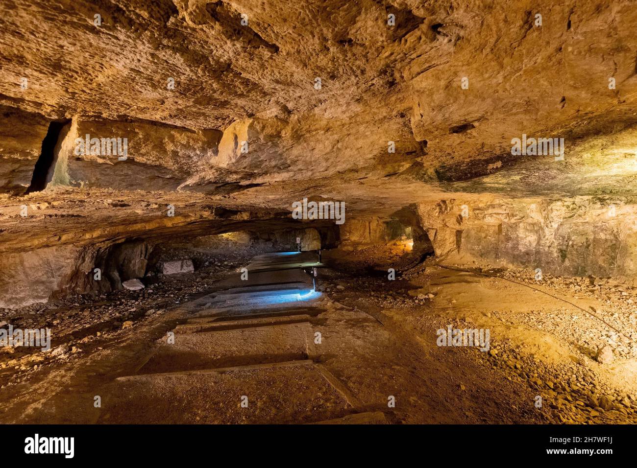 Jerusalem, Israel - October 14, 2017: Underground halls and passages of ...