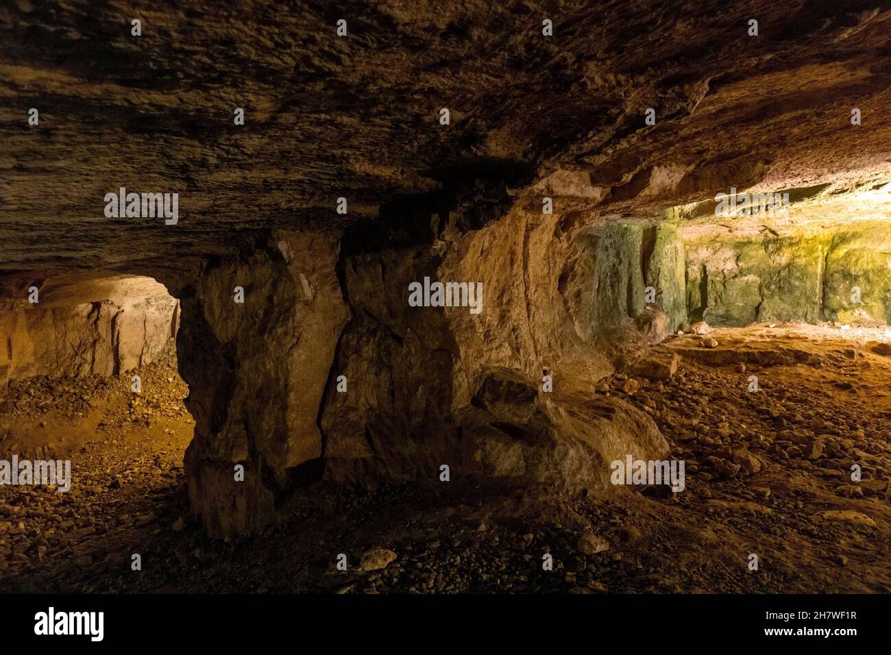 Jerusalem, Israel - October 14, 2017: Underground halls and passages of ...