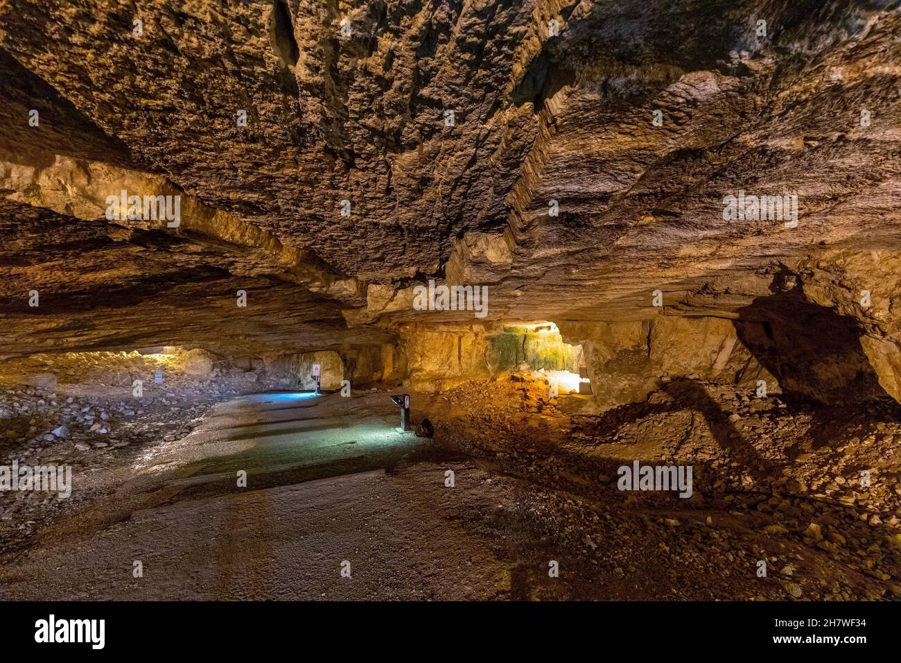 Jerusalem, Israel - October 14, 2017: Underground halls and passages of ...