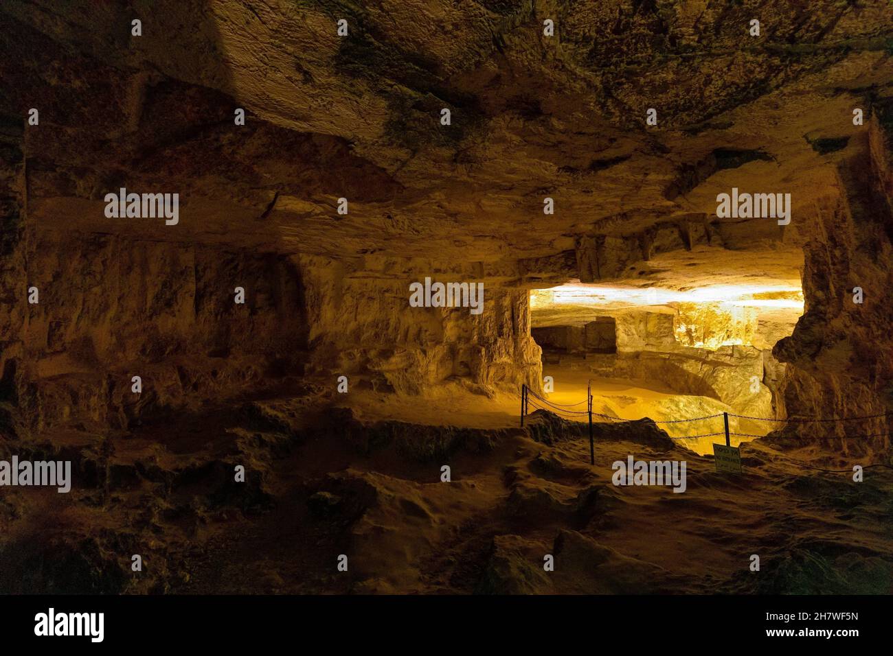 Jerusalem, Israel - October 14, 2017: Underground halls and passages of ...