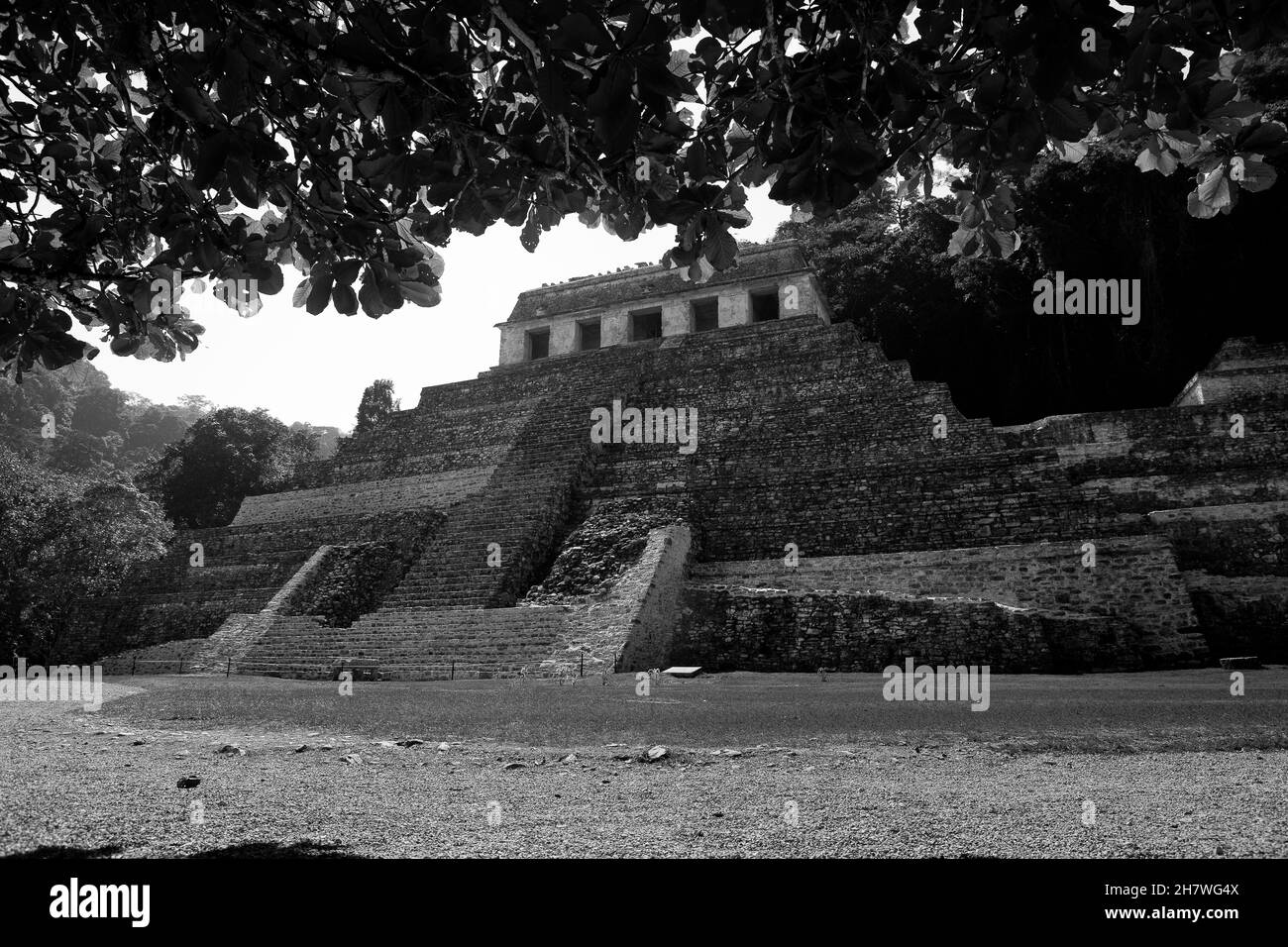 Temple of the Inscriptions at Palenque, Chiapas, Mexioc is an ancient ...