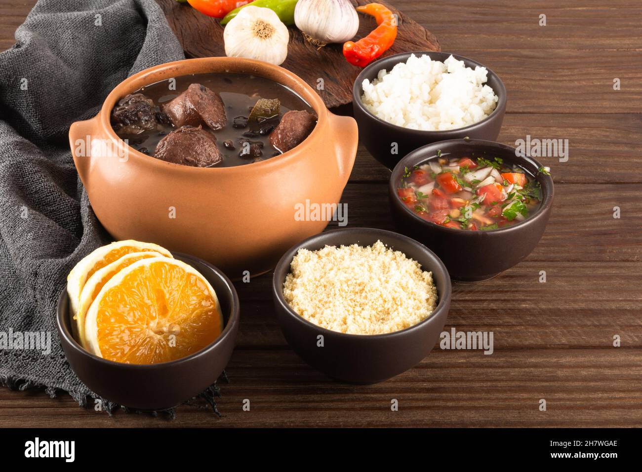 Feijoada typical Brazilian food. Traditional Brazilian food made with ...