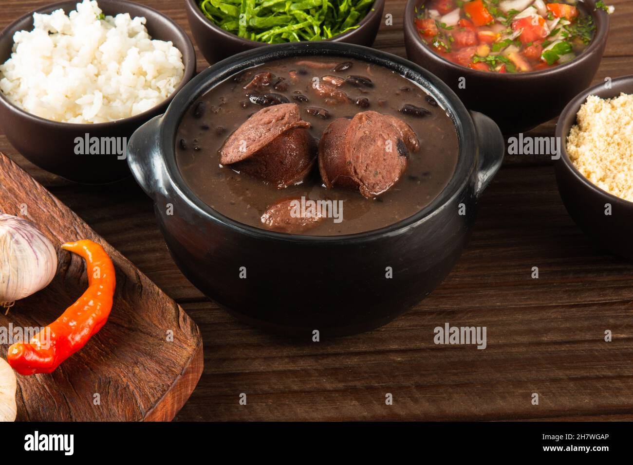 Feijoada typical Brazilian food. Traditional Brazilian food made with ...