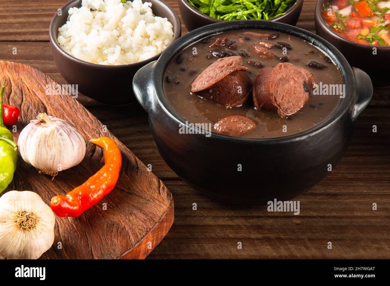 Feijoada typical Brazilian food. Traditional Brazilian food made with ...