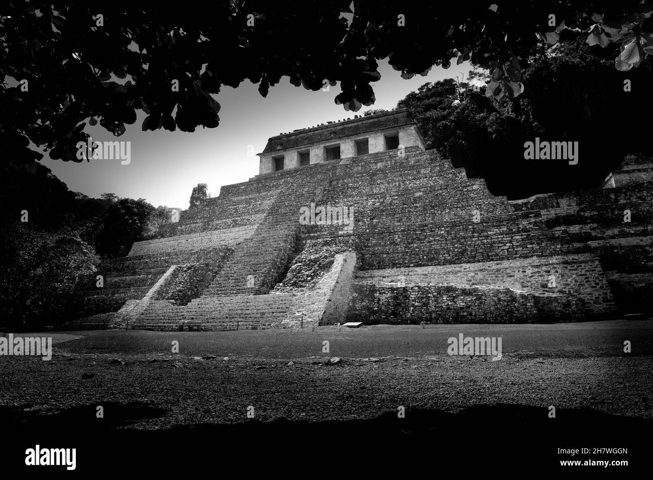 Temple of the Inscriptions at Palenque, Chiapas, Mexioc is an ancient ...