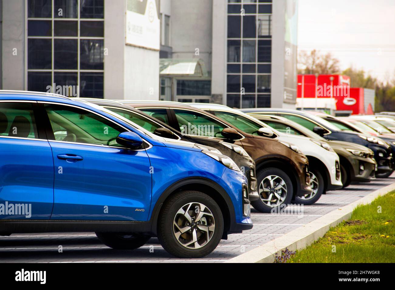 Kiev, Ukraine - April 21, 2020: KIA Sportage SUV in the city. Car for ...