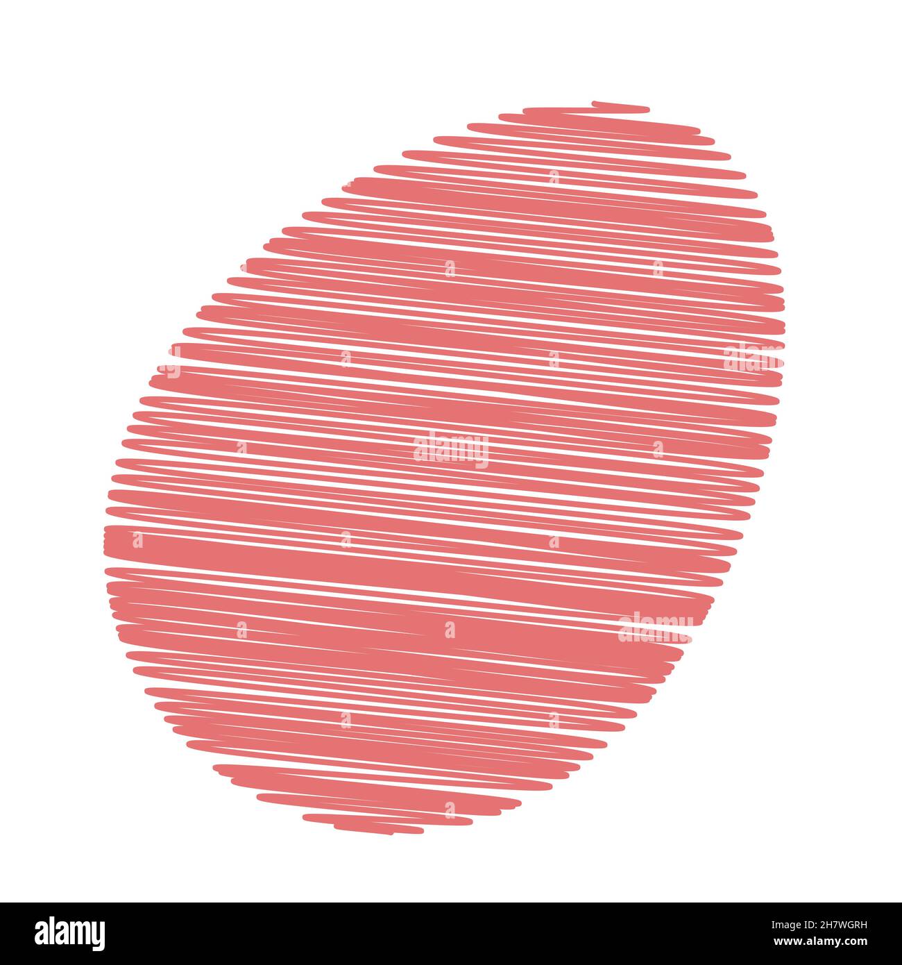 Egg for Easter card. Pink vector illustration Lines Easter Egg Stock ...