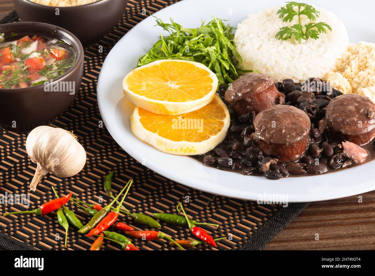 Feijoada typical Brazilian food. Traditional Brazilian food made with ...
