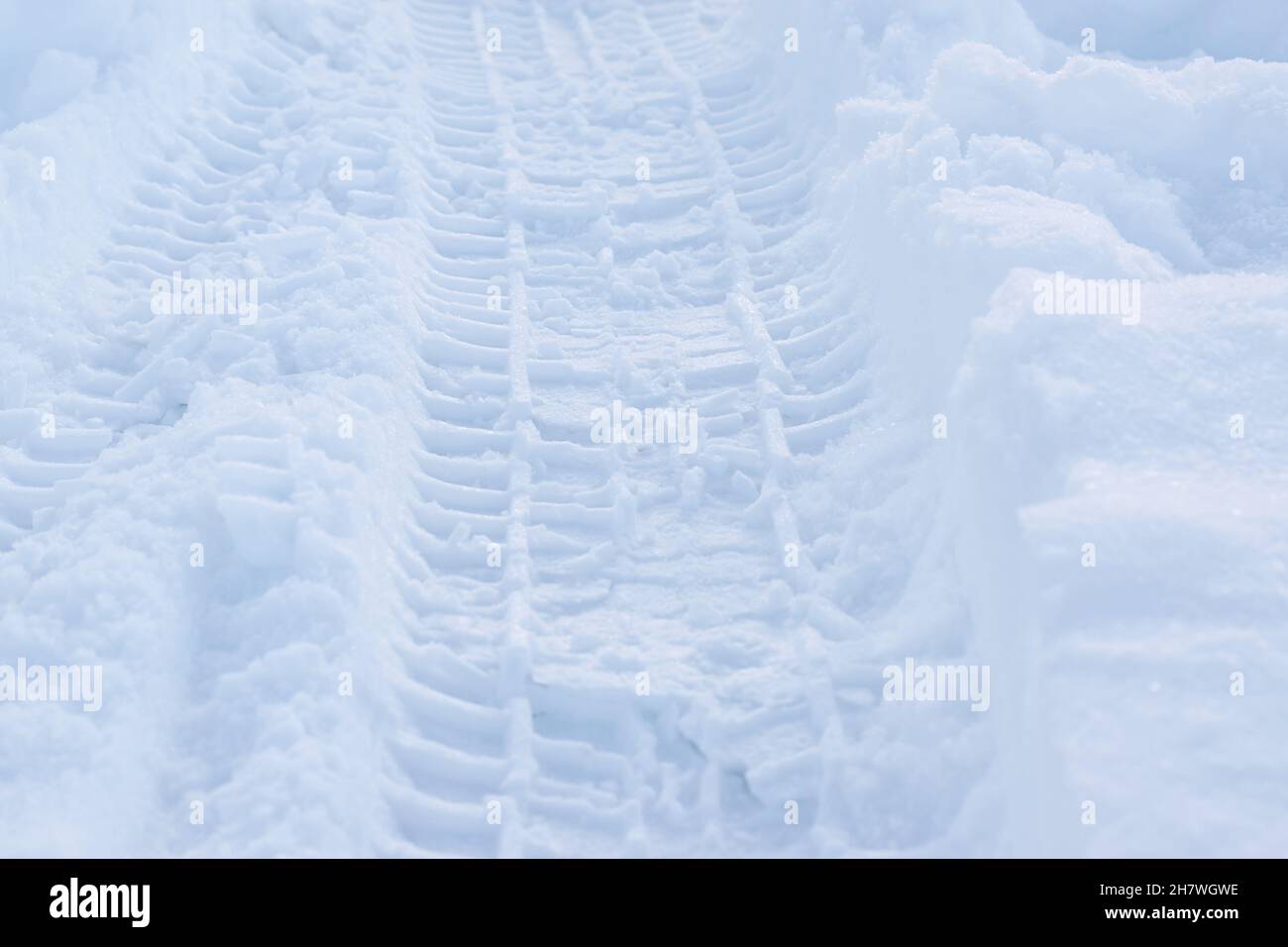 Winter landscape wallpaper. Tire track on snow, 4x4. Textured ...